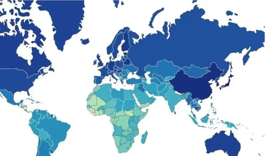 Mapa svijeta prema prosječnom koeficijentu inteligencije: Ko ima ...