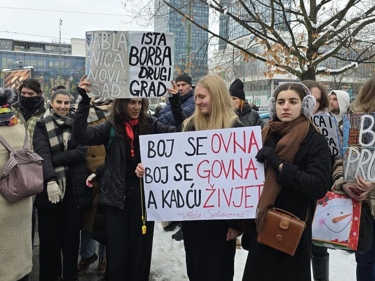 Studenti u Sarajevu podržali kolege u Srbiji: "Dišemo istim snovima" | 6yka